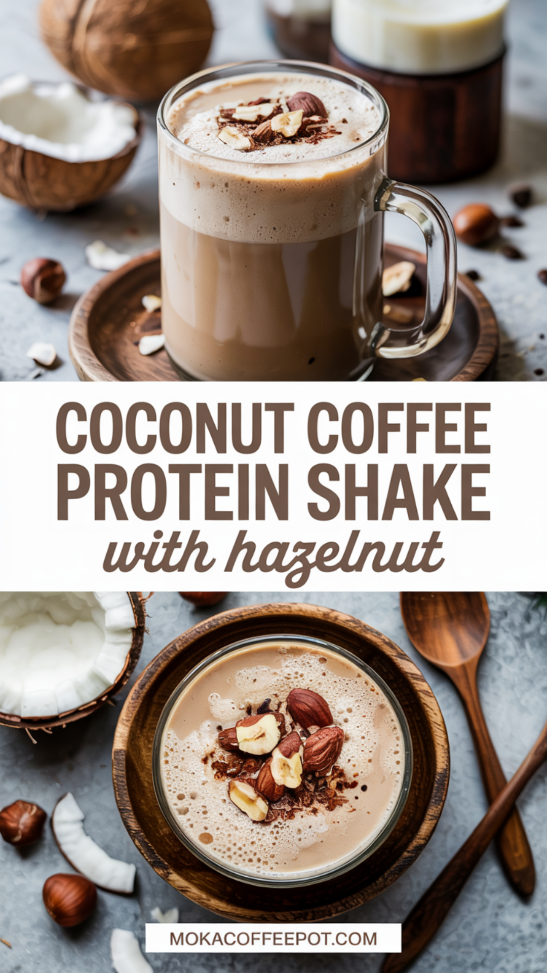 Coconut Coffee Protein Shake with Hazelnut Recipe